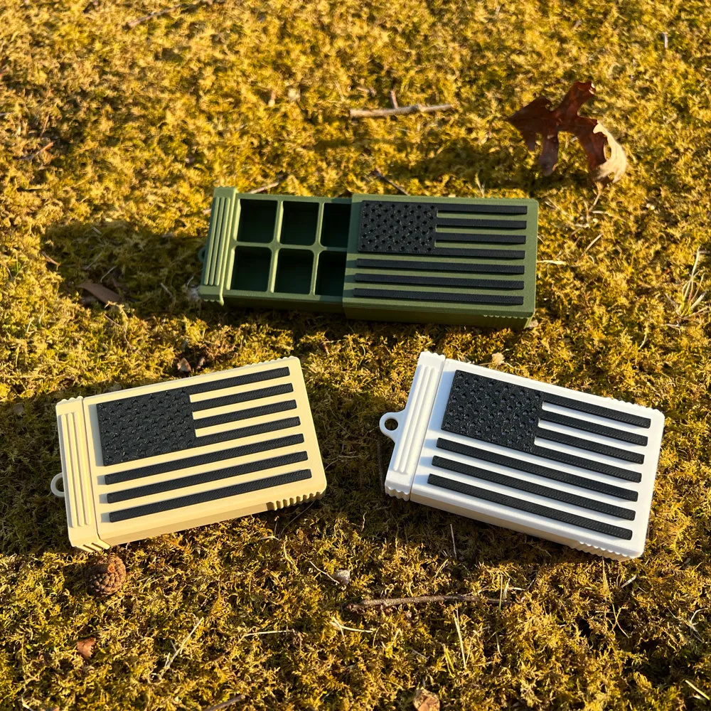 American Flag Pill Box - Tactical Pill Box by MarioJCoyF - MakerWorld