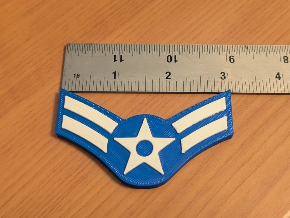 Air Force Airman First Class E3 Rank by jwharris79 MakerWorld: Download ...