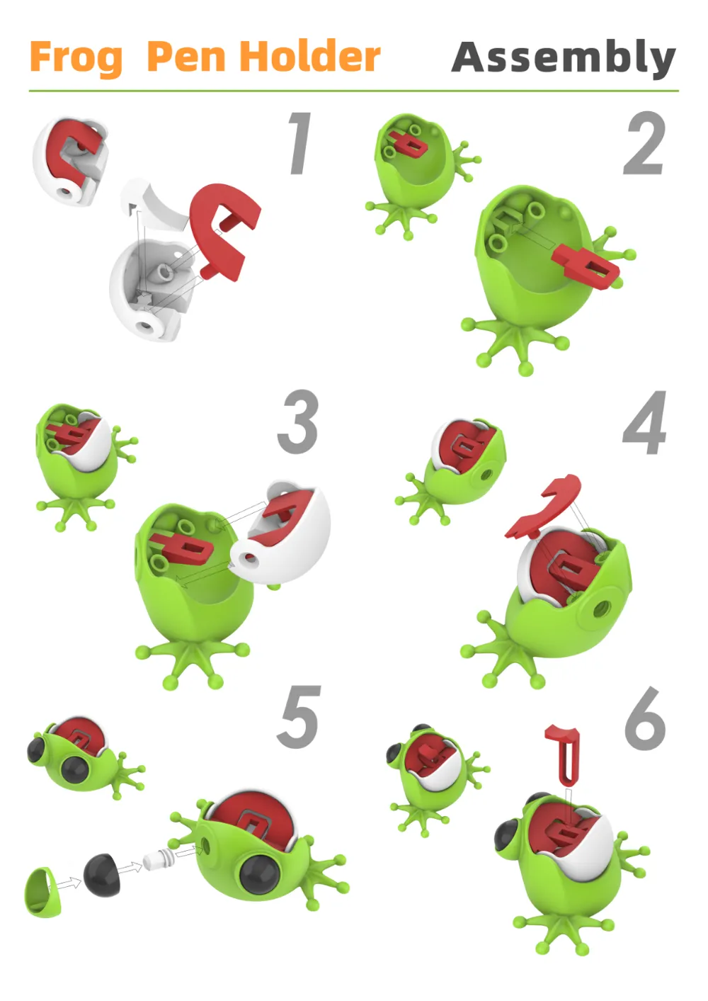 Frog Pen Holder by wuguigui - MakerWorld