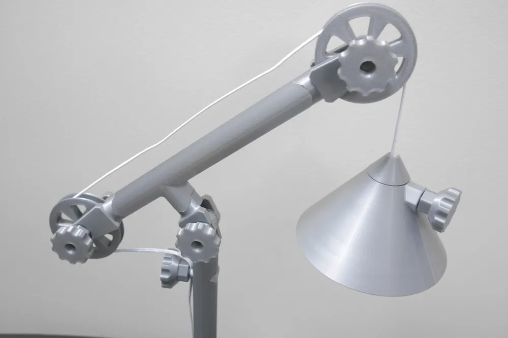 Pulley Lamp - Mechanical Adjustable Desk Light - Free 3D Print Model ...