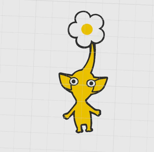 Pikmin yellow pin - Free 3D Print Model - MakerWorld