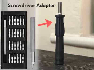 An Adapter for Chinese Precision Screwdriver - Free 3D Print Model ...