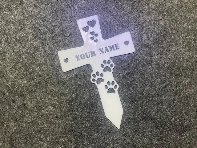 Memorial-Gravestone-Remembrance Sign-Dogs-Cats Paw - Free 3D Print ...
