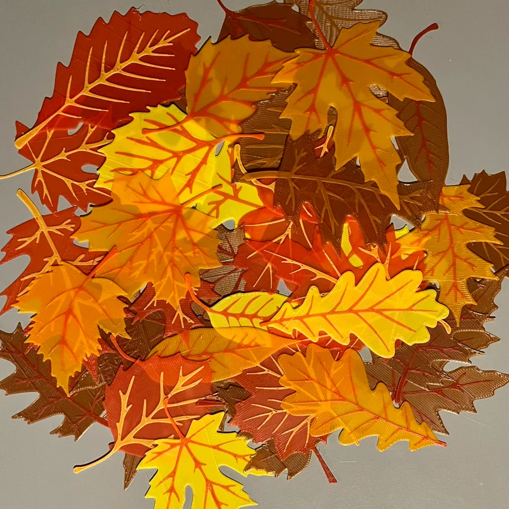 2 Layer Autumn / Fall Leaves Window stickers by NUKDDD - MakerWorld