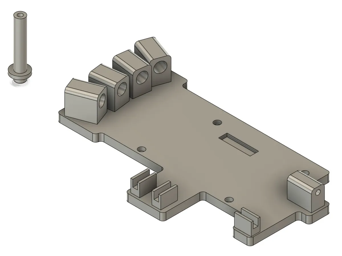 Bambu AMS Hub with PTFE release rods and support by partlow MakerWorld ...