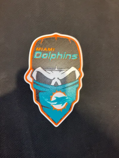 Miami Dolphins Skull Chain **3 DIFFERENT STYLES** by McThuggo - MakerWorld