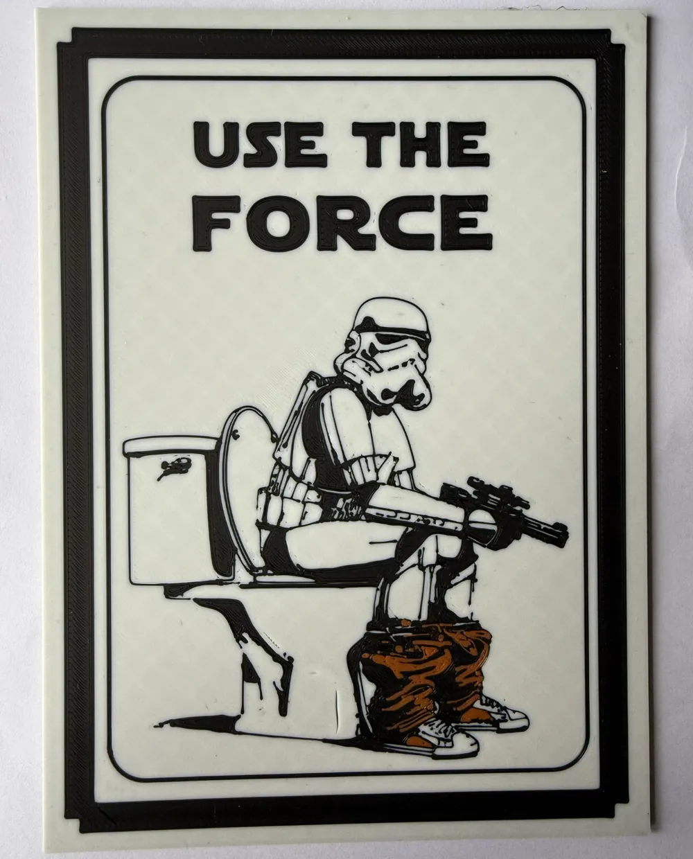 wall art " use the force" star wars, stormtrooper by Mysstra hueforge ...