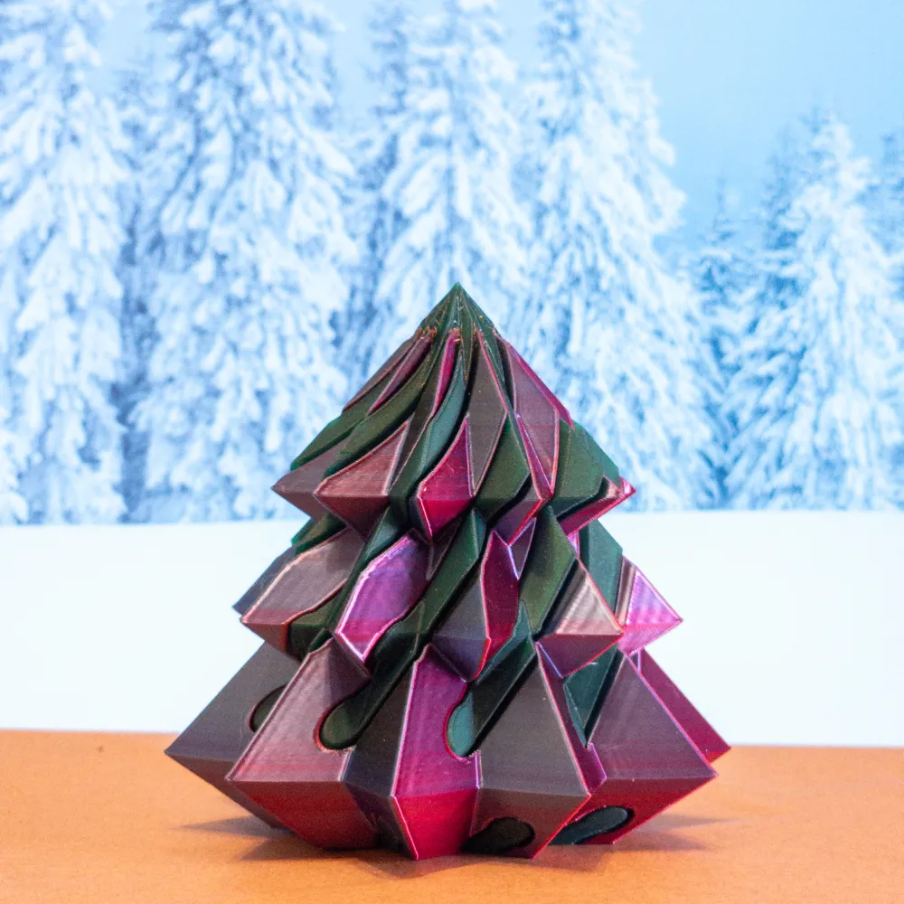 Geometric Spiral Christmas Tree - Passthrough - Free 3D Print Model ...