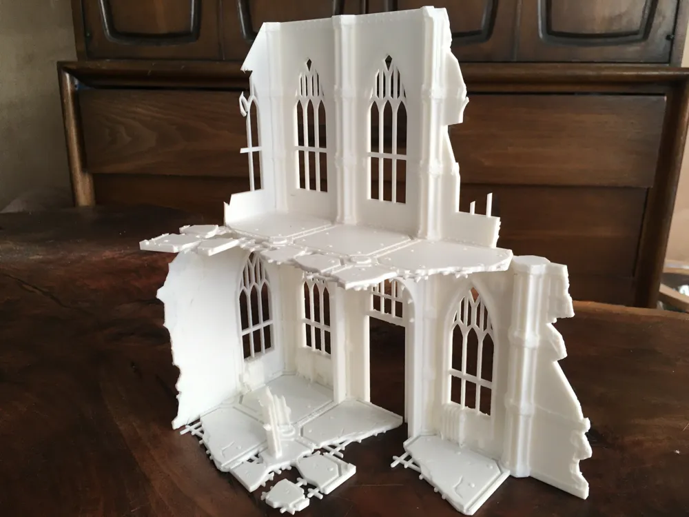Gothic Building Ruin Terrain 1 For Warhammer 40k by PrussianBlue ...