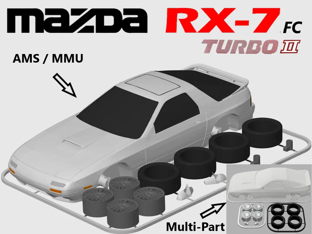 Mazda RX-7 Turbo II (FC3S) Kit Card (1:24 scale) Remixed by The Kit ...