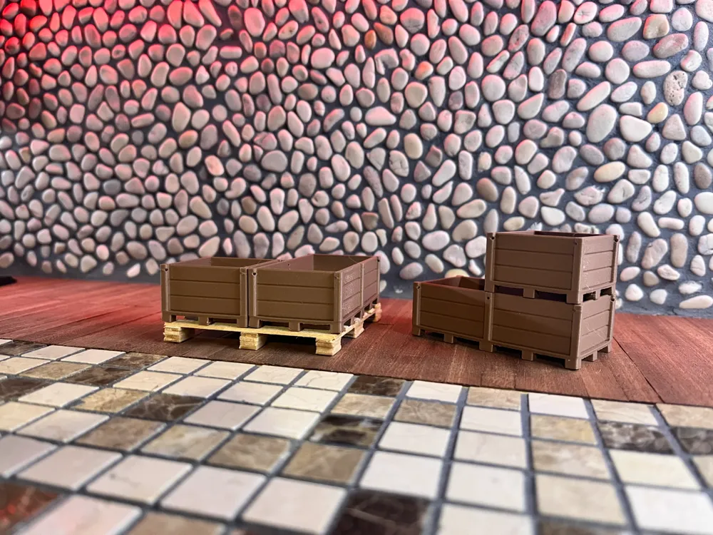 miniature box wood 1:18 for pallet & diorama by pierblebee - MakerWorld
