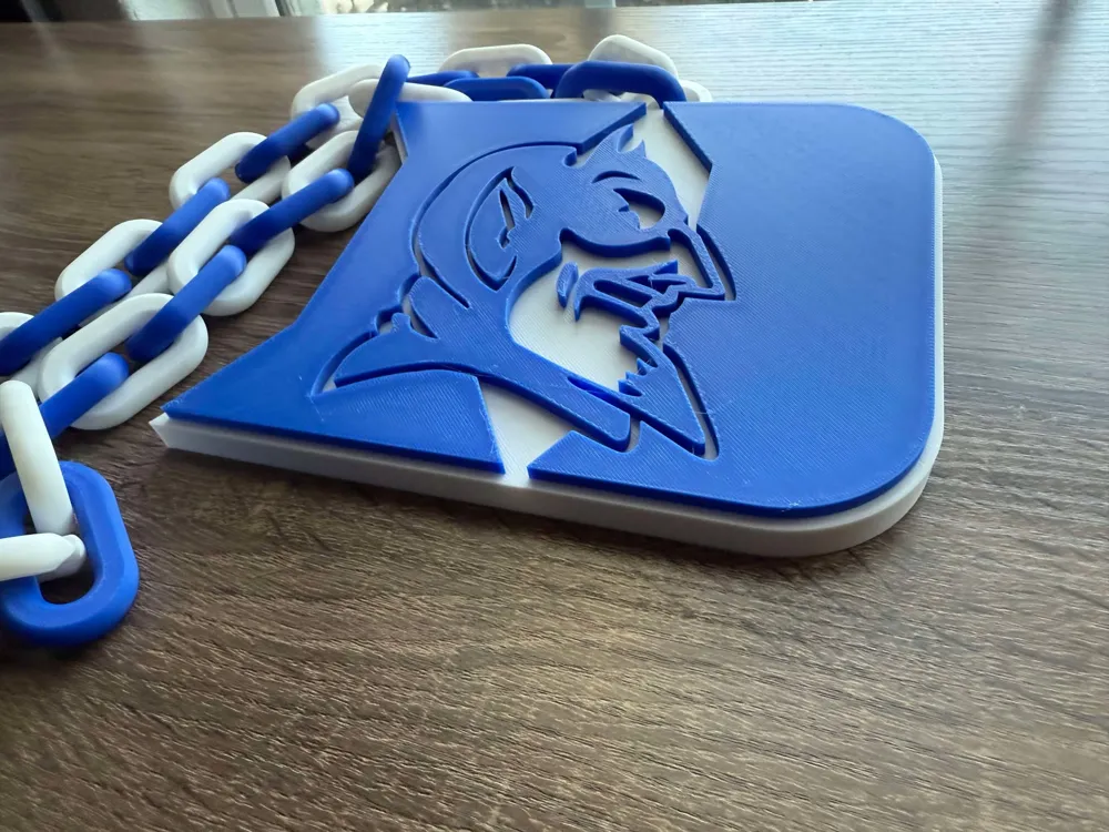 Duke Blue Devils Logo Oversized Necklace, Chain - Free 3D Print Model ...