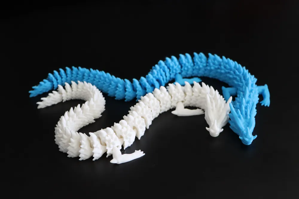 Articulated Ice Dragon- Spiky Edition - Free 3D Print Model - MakerWorld