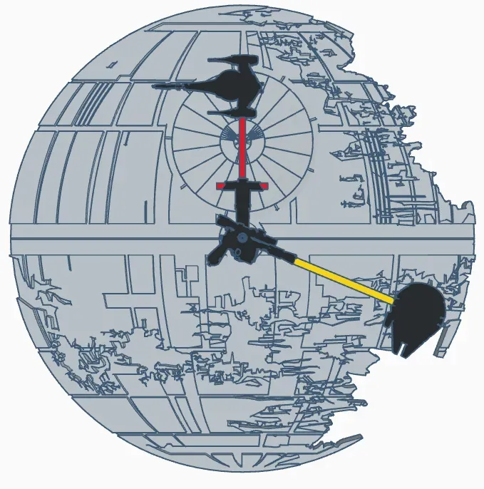 Star Wars Deathstar Clock - Free 3D Print Model - MakerWorld