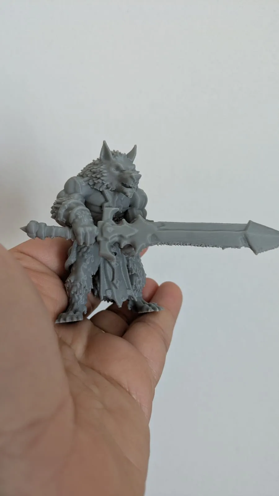 Warrior Wolf – The Moon Blade - Free 3D Print Model - MakerWorld