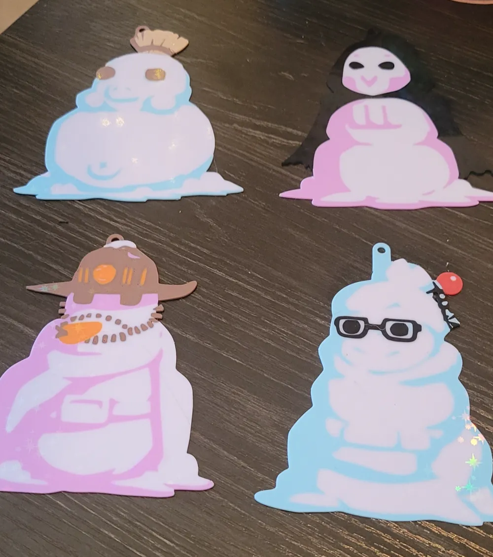 Overwatch Snowmen Spray Ornaments by GamerCouple - MakerWorld