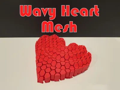 Wavy Heart Mesh - NASA Fabric by Coffey Manufactury MakerWorld ...