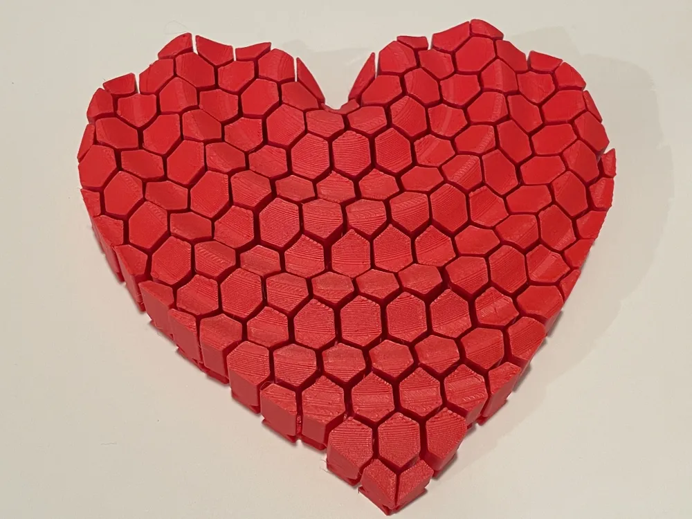 Wavy Heart Mesh - NASA Fabric - Free 3D Print Model - MakerWorld
