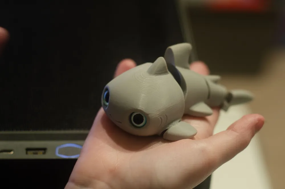 Baby Shark | Flexi Print in Place - Free 3D Print Model - MakerWorld