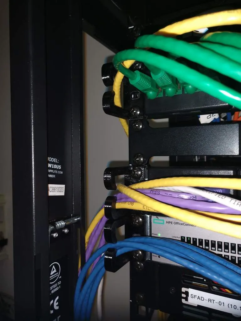 1U Rackmount Cable Management Rings by kevin.boulware - MakerWorld