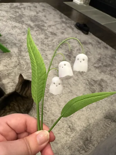 Spooky Lily of the Valley Ghost Flowers and Vase by ghostgirl ...