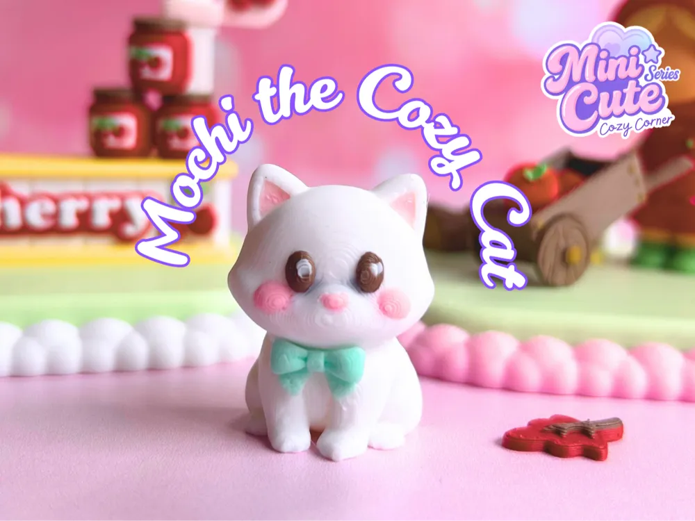 Mochi the flexi Cozy Cat – Cozy Corner Companion - Free 3D Print Model - MakerWorld