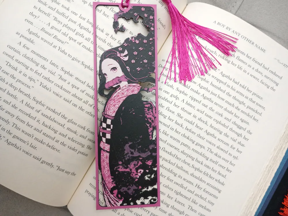 Nezuko Framed Cutout, Demon Slayer Bookmark - Free 3D Print Model ...