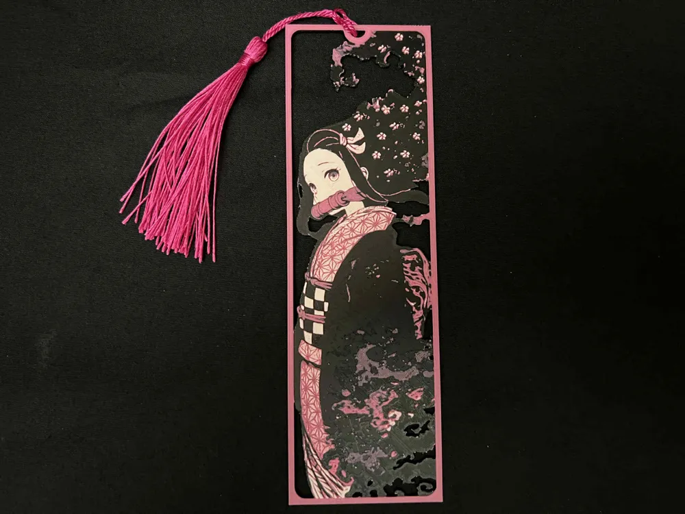 Nezuko Framed Cutout, Demon Slayer Bookmark by 3djd MakerWorld ...