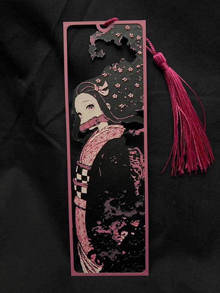 Nezuko Framed Cutout, Demon Slayer Bookmark by 3djd MakerWorld ...