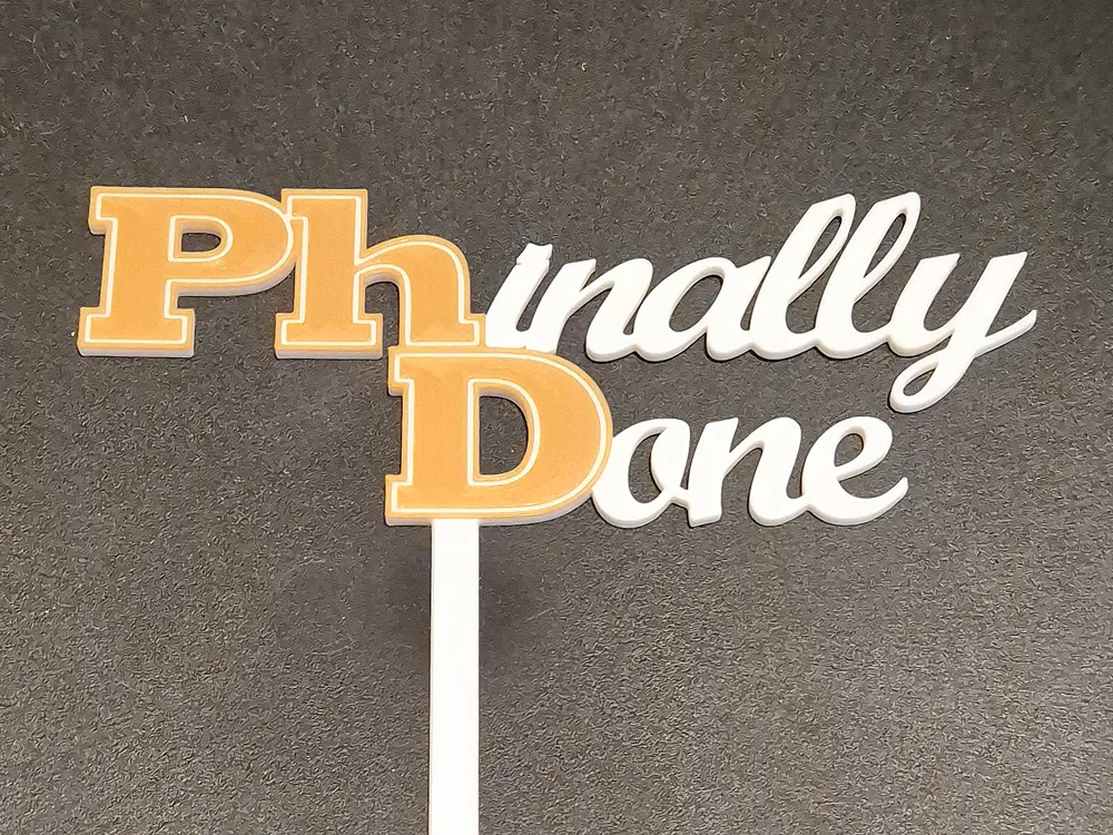 Phinally Done (PhD graduation cake topper) Remixed by spadebits2 ...
