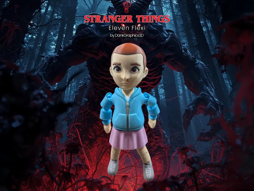 Stranger Things Eleven Flexi (AMS Ready) - Free 3D Print Model - MakerWorld