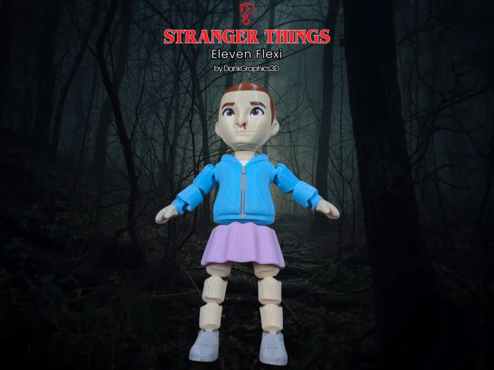 Stranger Things Eleven Flexi (AMS Ready) - Free 3D Print Model - MakerWorld