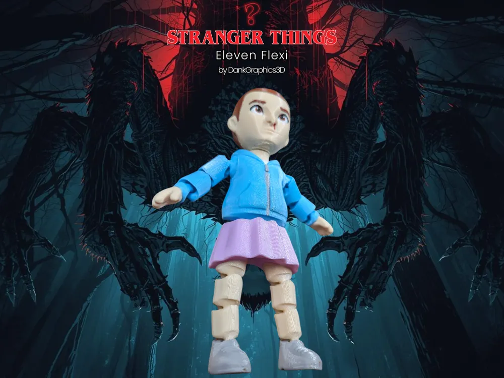 Stranger Things Eleven Flexi (AMS Ready) - Free 3D Print Model - MakerWorld