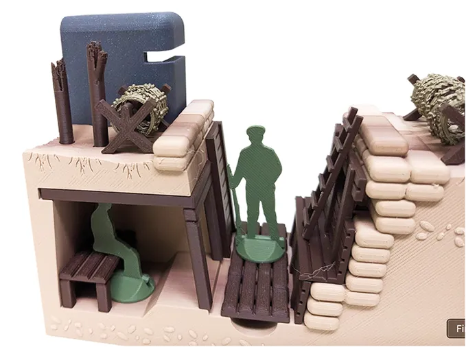Life in a WWI Trench | Easy Snap Assembly by Rexi Labs MakerWorld ...