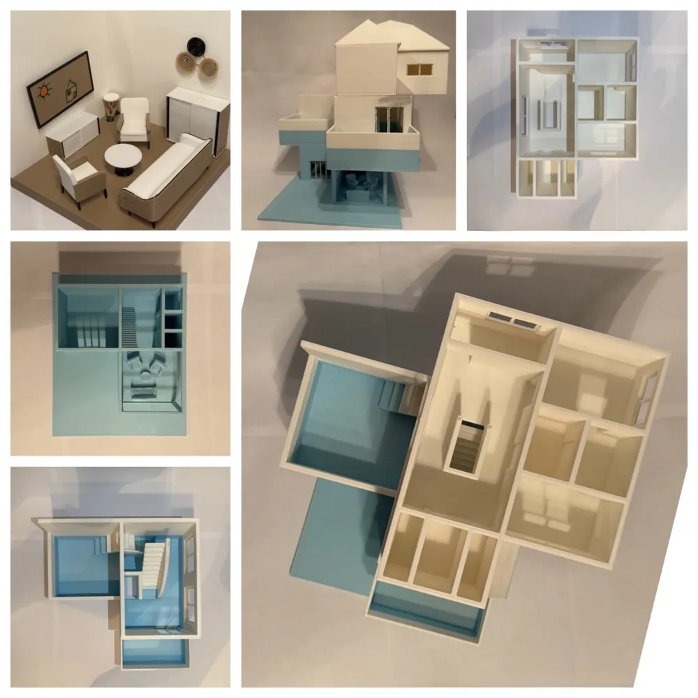 Contemporary Model House - Free 3D Print Model - MakerWorld