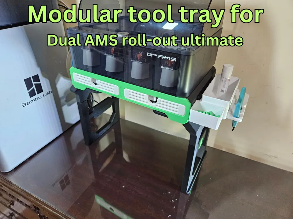 Modular tooltray for Dual AMS Sidekick stand - Free 3D Print Model ...