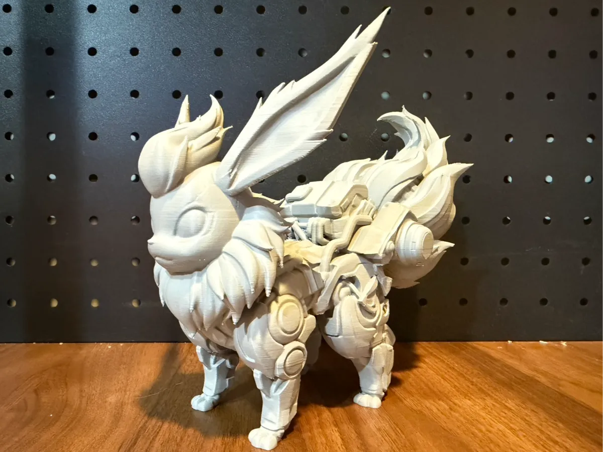 Mecha Pokemon Series — Flareon Statue - Free 3D Print Model - MakerWorld