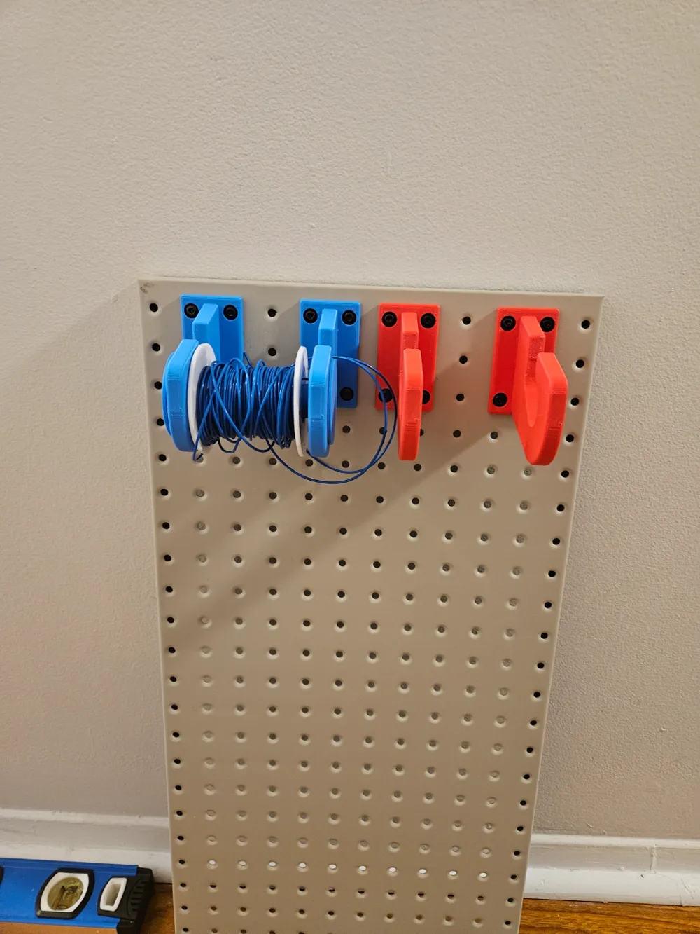 Simple Wire Spool Holder for Peg Board by jaeseonglee1981 - MakerWorld