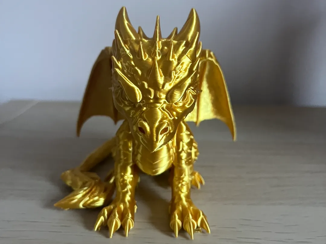 Goldener Drache aus Fourth Wing – Kostenloses 3D-Druckmodell – MakerWorld