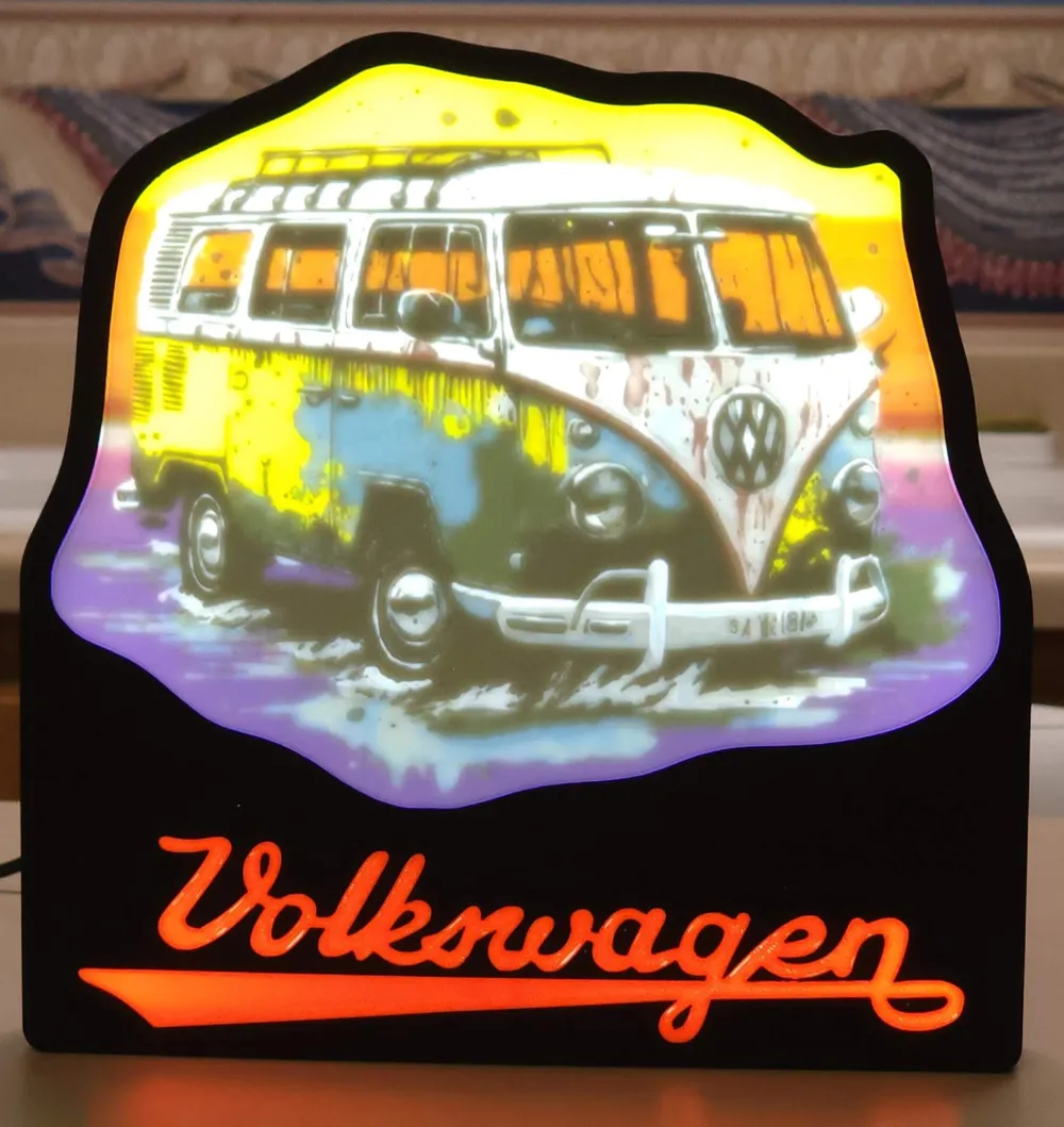 VW Bus Lithophane Lightbox Version 2 by briankstan - MakerWorld