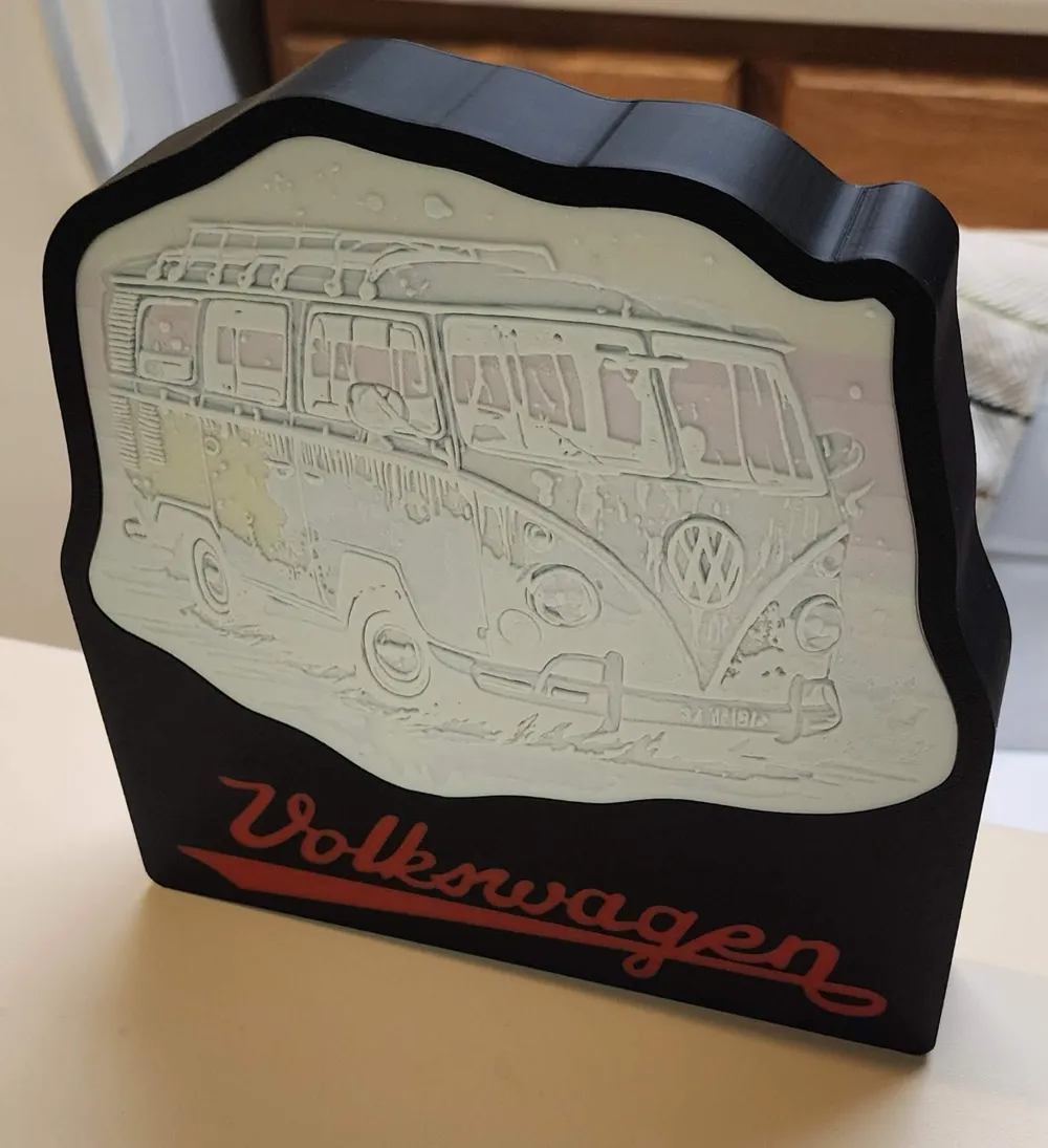 VW Bus Lithophane Lightbox Version 2 by briankstan - MakerWorld