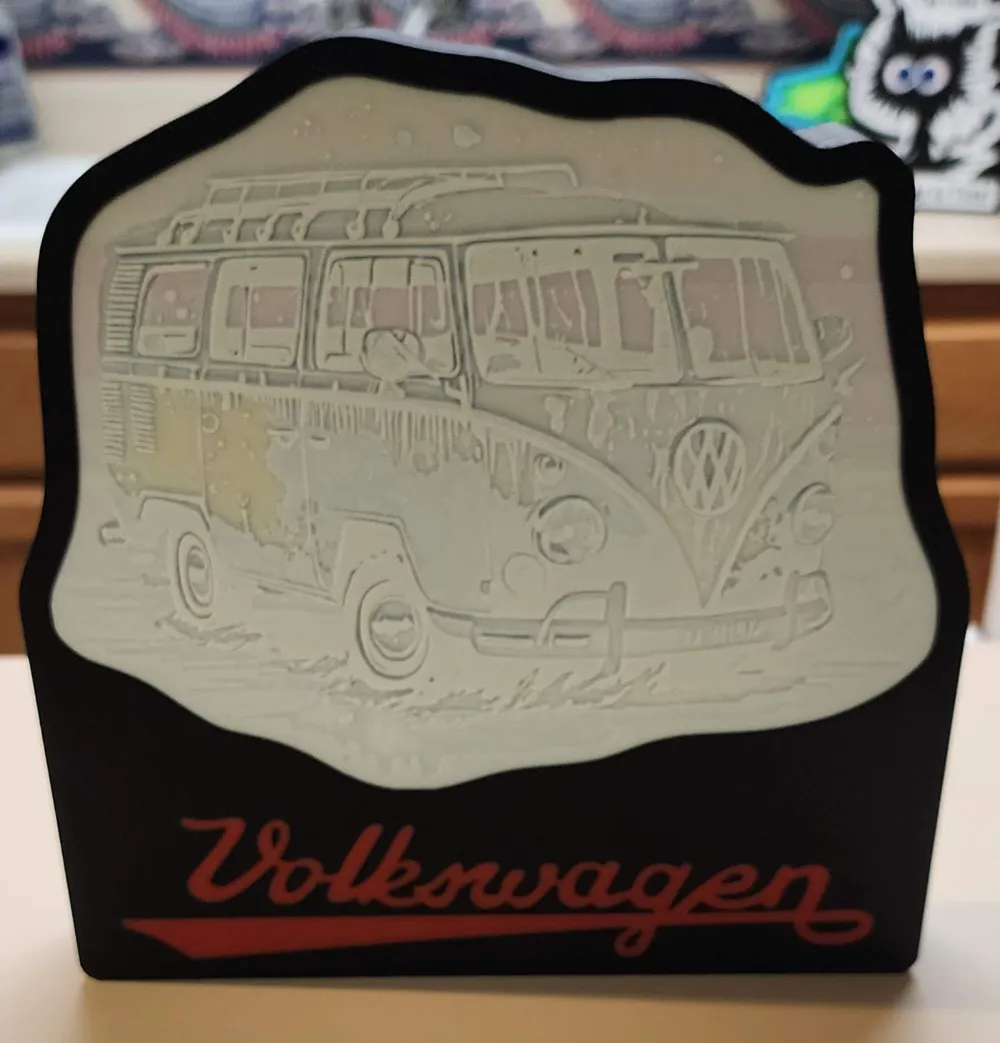 VW Bus Lithophane Lightbox Version 2 by briankstan - MakerWorld