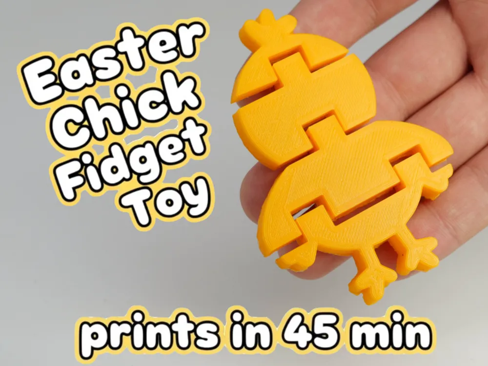 Easter Chick Fidget Toy - Free 3D Print Model - MakerWorld