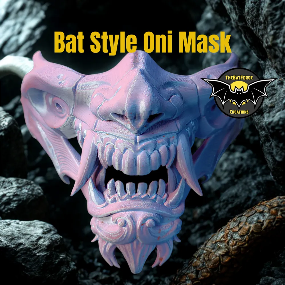 Bat style Oni Mask - Free 3D Print Model - MakerWorld
