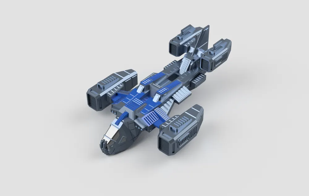 UEF T2 Gunship "Stinger" by Evasive_Brain MakerWorld: Download Free 3D ...