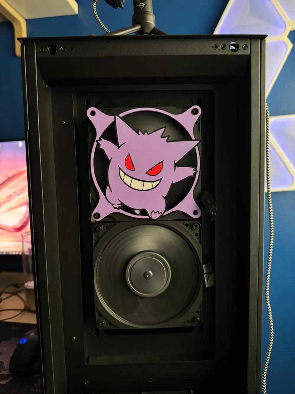 Gengar PC Fan cover 120mm (4 color/one AMS) by 3d_print_creations ...
