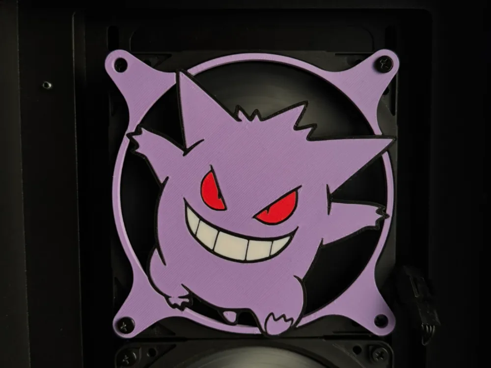 Gengar PC Fan cover 120mm (4 color/one AMS) by 3d_print_creations ...