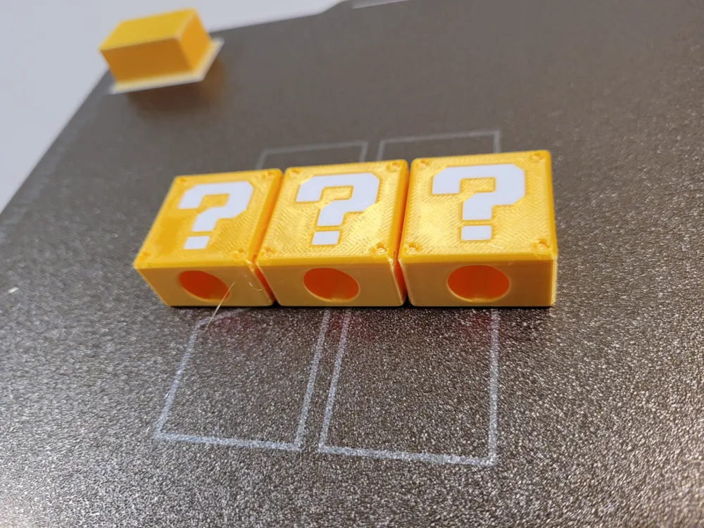 Mario Question Block Straw Topper Remixed by David - MakerWorld