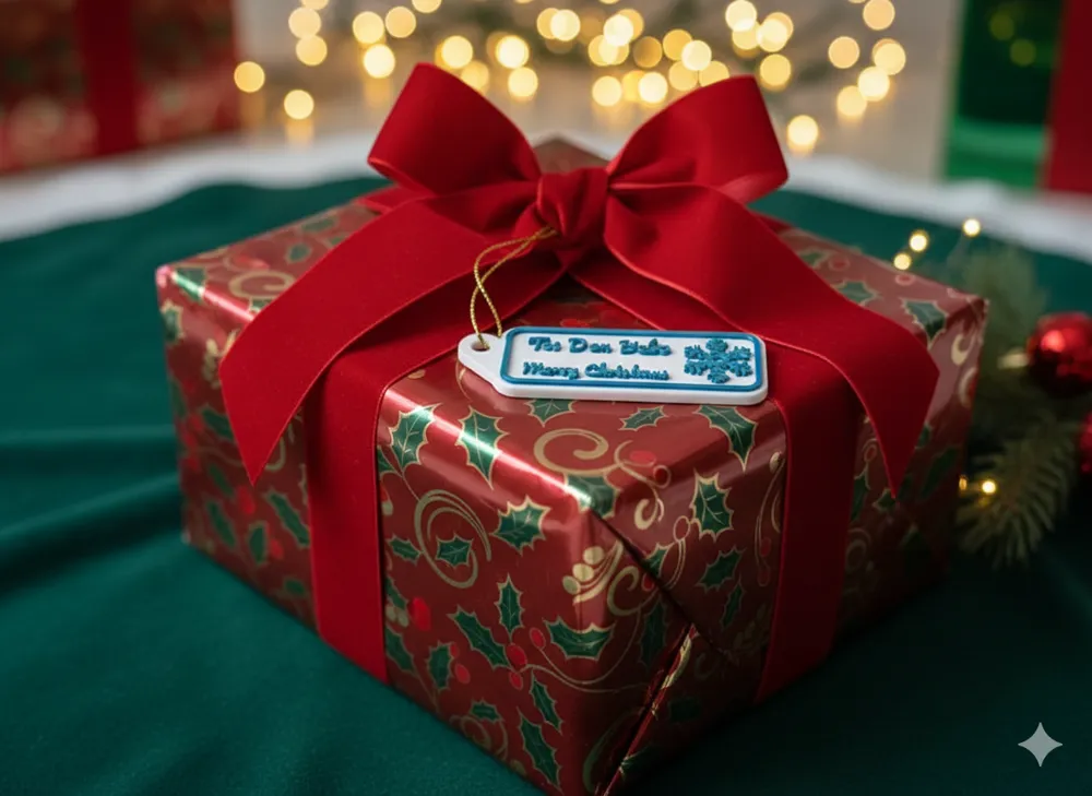 Christmas gift name tag by Luis Sustaita MakerWorld: Download Free 3D ...