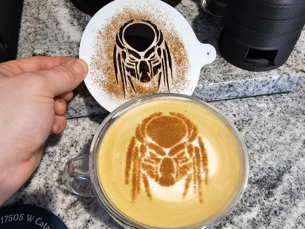 Perfect Predator Latte Art Stencil by Perfect Prints - MakerWorld